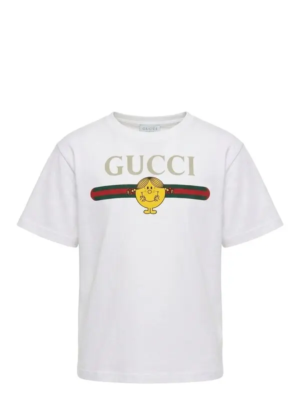 Gucci Mr. Little Miss Logo Detail T-shirt - White