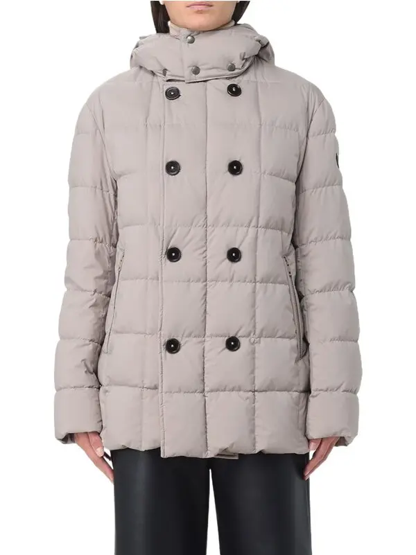 FAY Quilted Hooded Coat - Gray