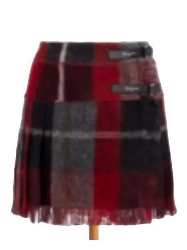 Dior Plaid Kilt With Tassel Details - Black