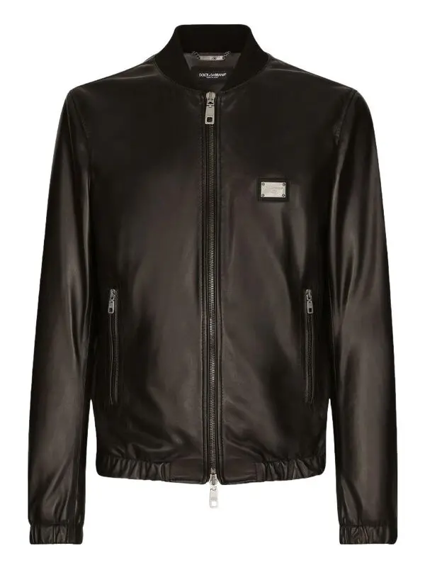 Dolce & Gabbana Dg Essentials Zipped Bomber Jacket - Black