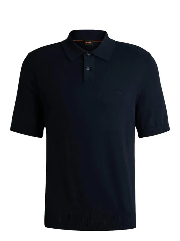Hugo Boss Asac Knit Polo Shirt - Black