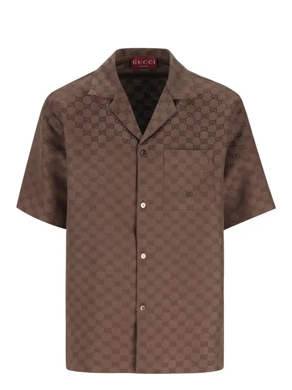 Gucci Gg Collared Short-sleeved Shirt - No
