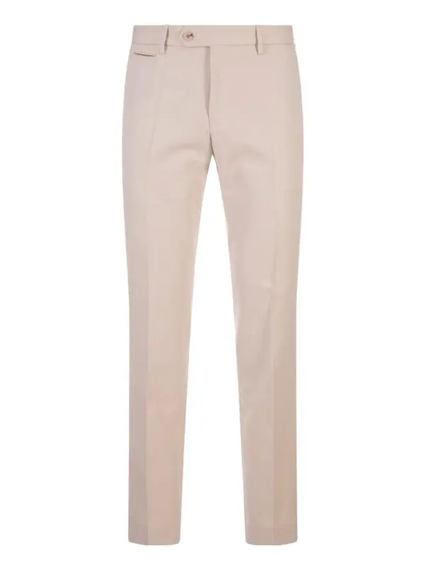 Hugo Boss Mid-rise Straight-leg Trousers - Nude