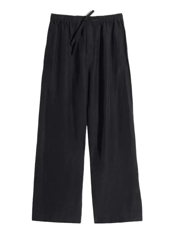 LEMAIRE Relaxed Fit Pyjama Pants With Drawstring - Black