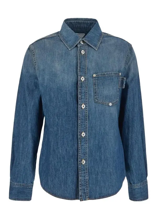 Bottega Veneta Light Washed Denim Shirt - Medium Blue