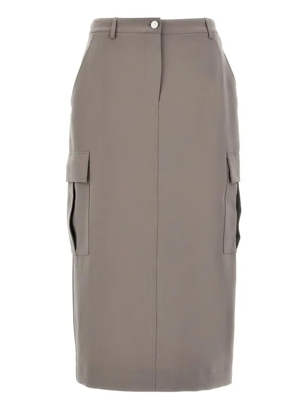 Theory Relaxed Cargo Skirt - Gray