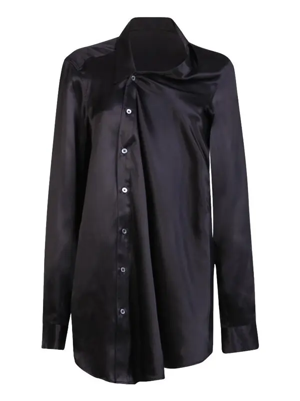 ANN DEMEULEMEESTER Logo Long Sleeve Shirt - Black