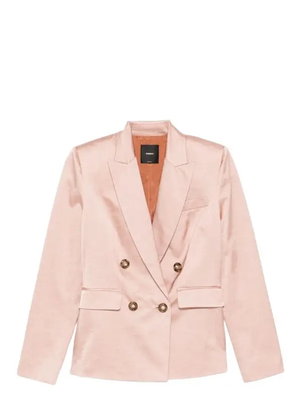 Pinko Long-sleeved Double Breasted Blazer - Pink