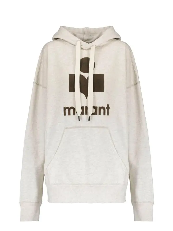 Isabel Marant Étoile Mansel Logo Printed Drawstring Hoodie - Blue