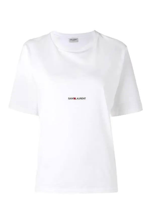 Saint Laurent Logo Print T-shirt - White
