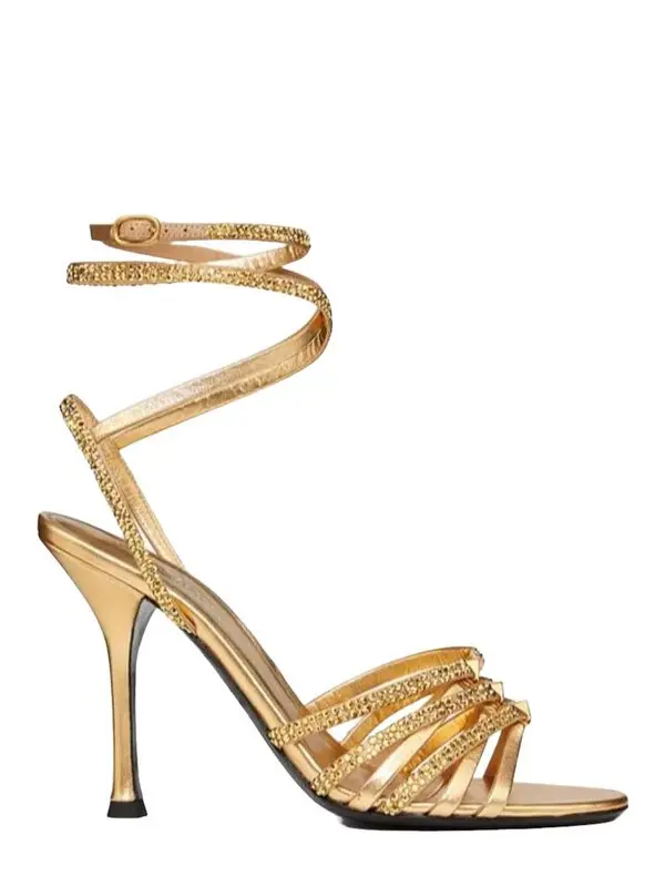 Valentino Garavani Rockstud Open Toe Strappy Heeled Sandals - Nude