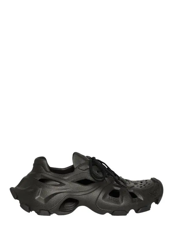 Balenciaga Hd Laced Cut-out Sneakers - Black