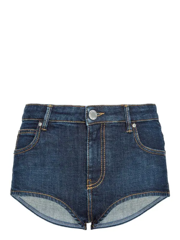 Pinko Belt-loop Denim Shorts - Blue