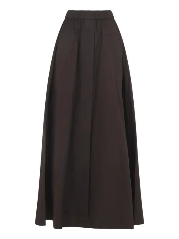 Co Name Elastic Waist Midi Skirt - Black