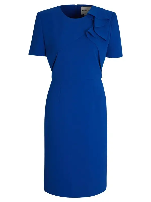 Roland Mouret Mini Ruffled Dress - Cobalt Blue
