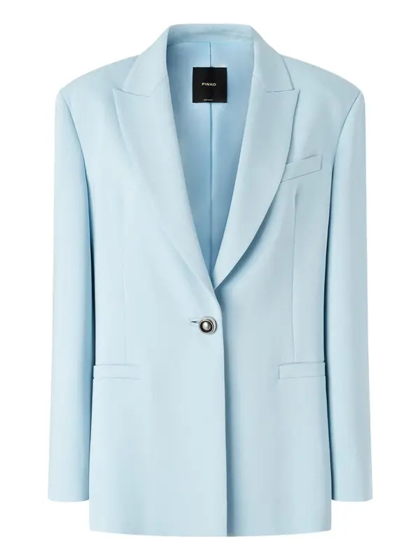 Pinko Faraona Single-breasted Jacket - Ice Blue