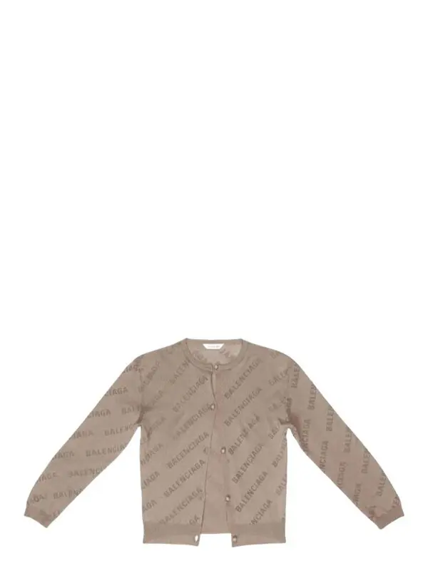 Balenciaga All-over Logo Buttoned Cardigan - No