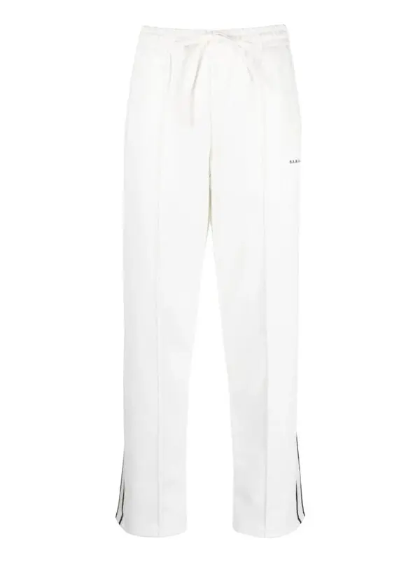 P.a.r.o.s.h Logo-embroidered Striped Track Pants - White