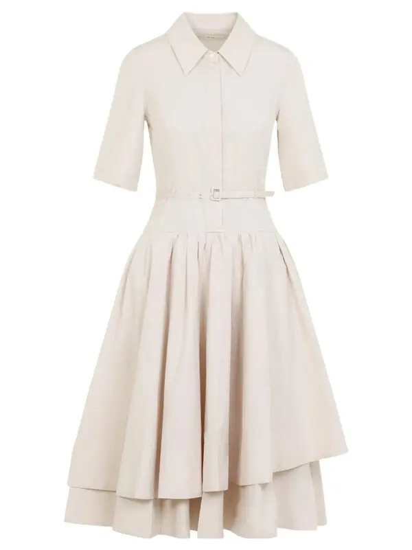 Co Belted Layered-skirt Mini Dress - No
