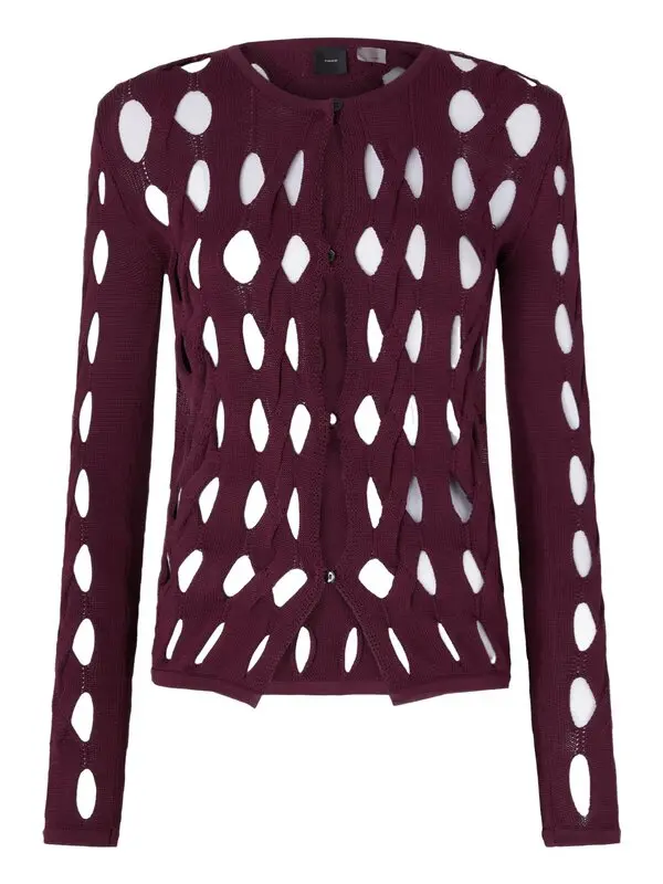 Pinko Cut-out Cardigan - Intense Burgundy
