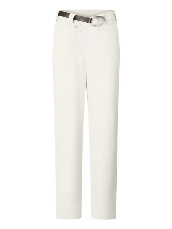 Pinko X Patrick Mcdowell Crossover Belted Trousers - White