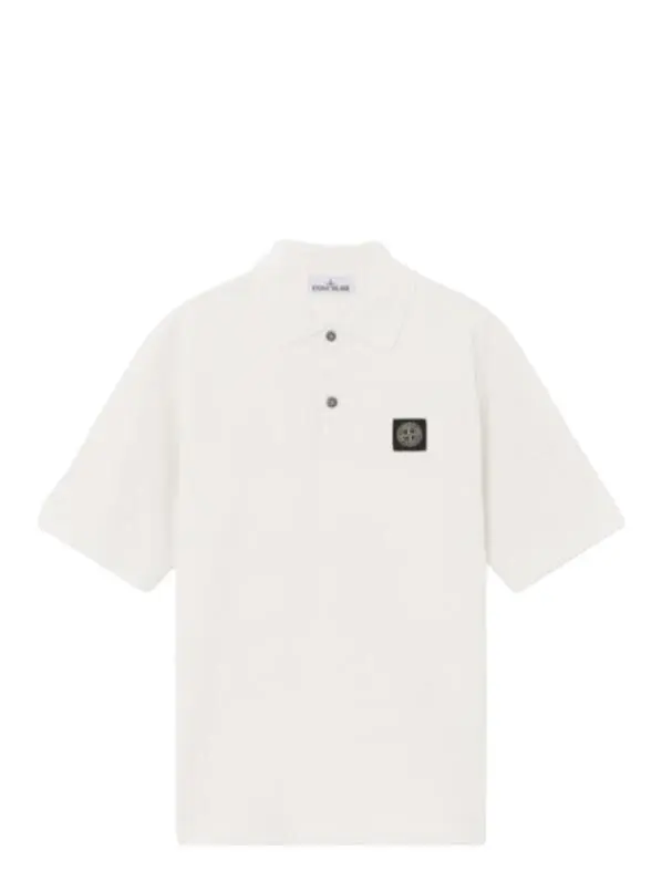 Stone Island Loose-fit Short-sleeve Polo Shirt - Ivory