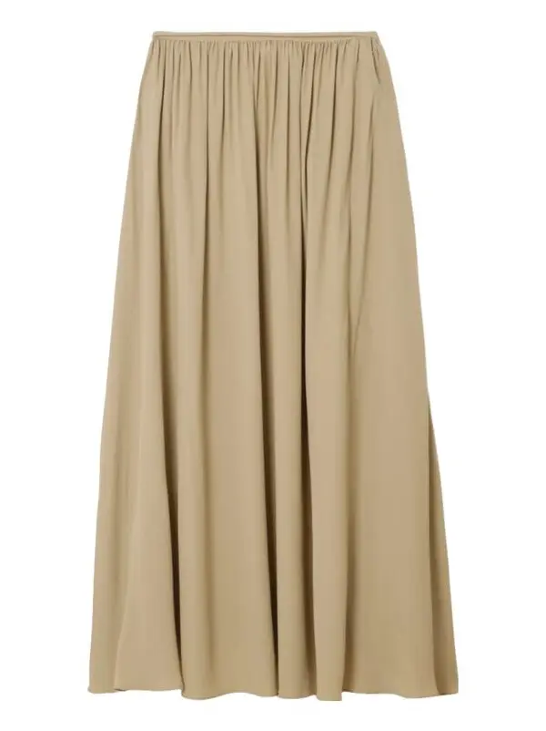 JOSEPH Elba Tie-detailed Crepe De Chine Maxi Skirt - Nude