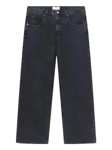 AGOLDE Fusion Tapered-leg Jeans - Washed Black