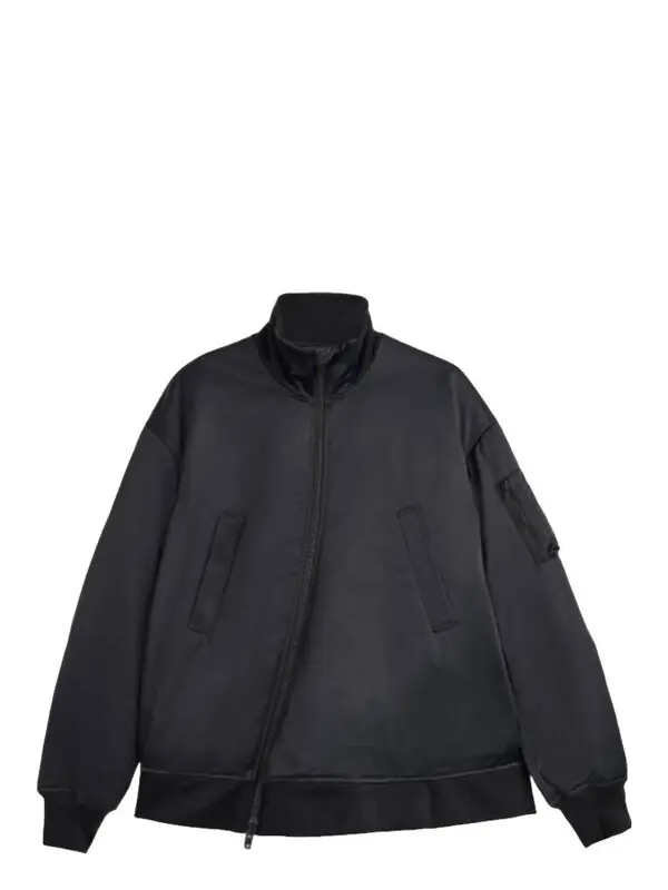 Y3 Zip-up Bomber Jacket With Stand Collar - Black
