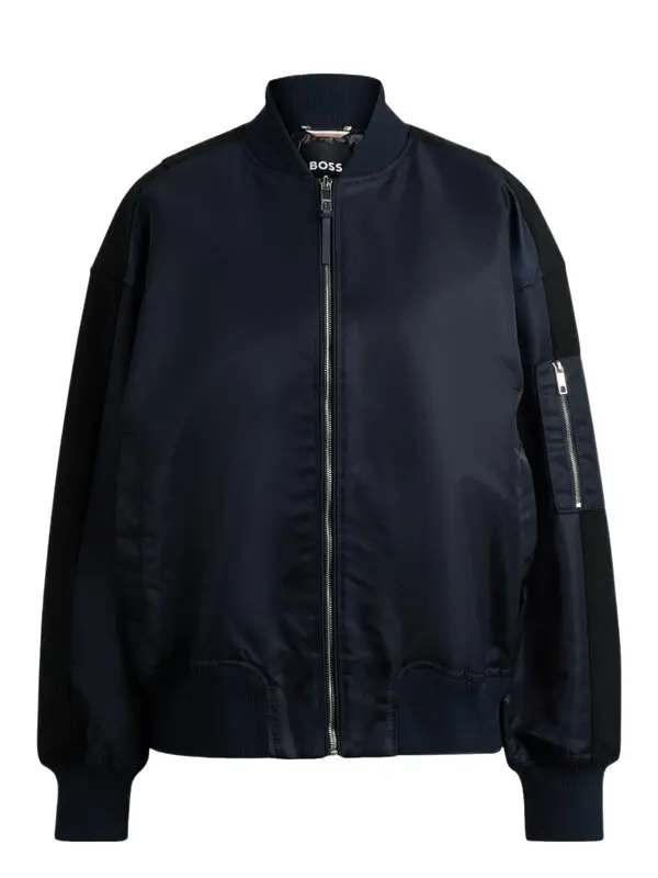 Hugo Boss Panelled Bomber Jacket - Deep Blue