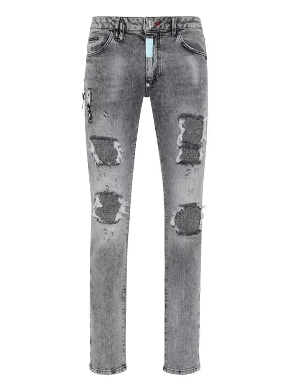 Philipp Plein Belt-loop Jeans - Gray