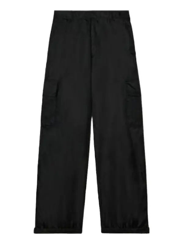 Off-White Mid-rise Straight Leg Cargo Trousers - Black