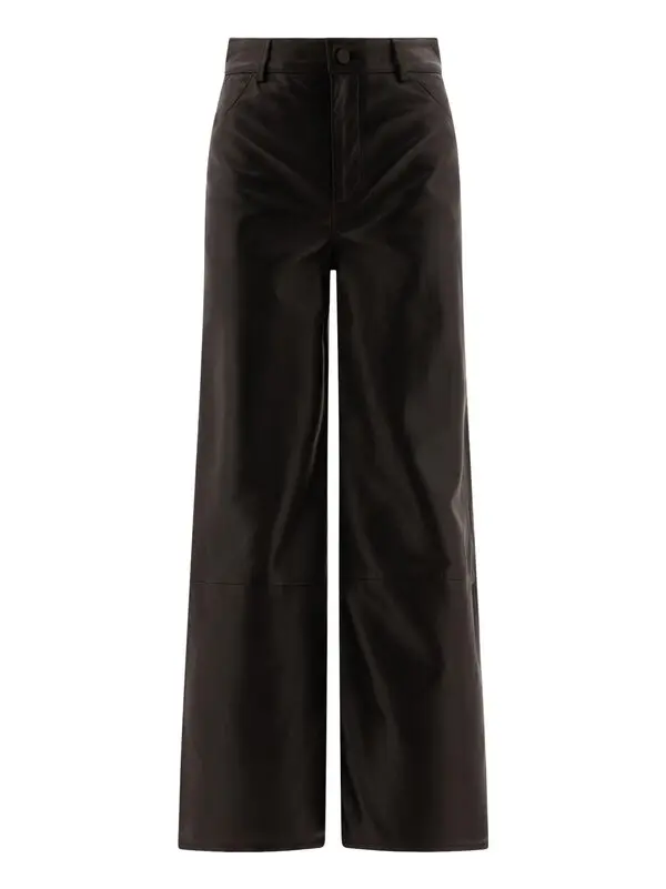 LOULOU STUDIO Wide Leg Trousers - Black