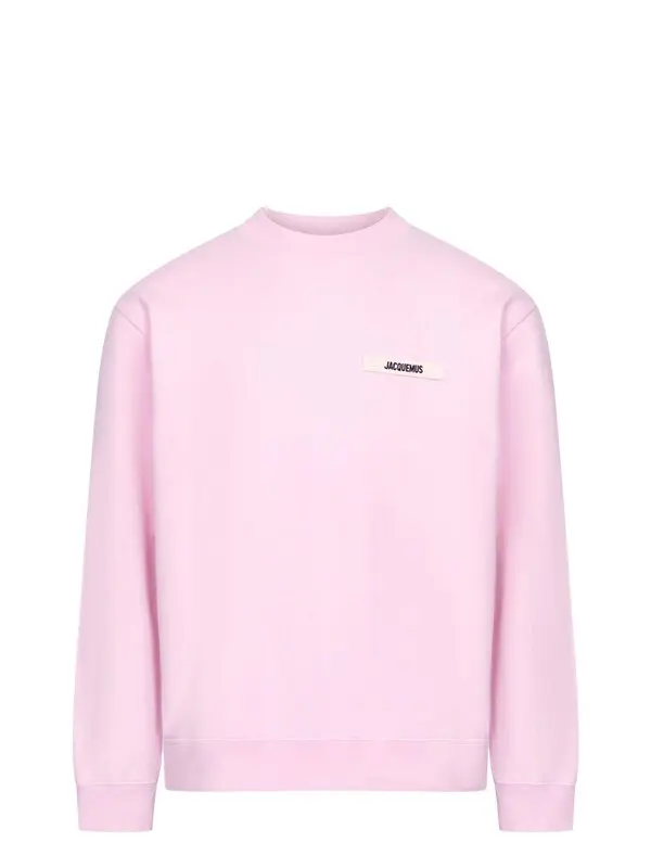 Jacquemus Logo Patch Crewneck Sweatshirt - Pink