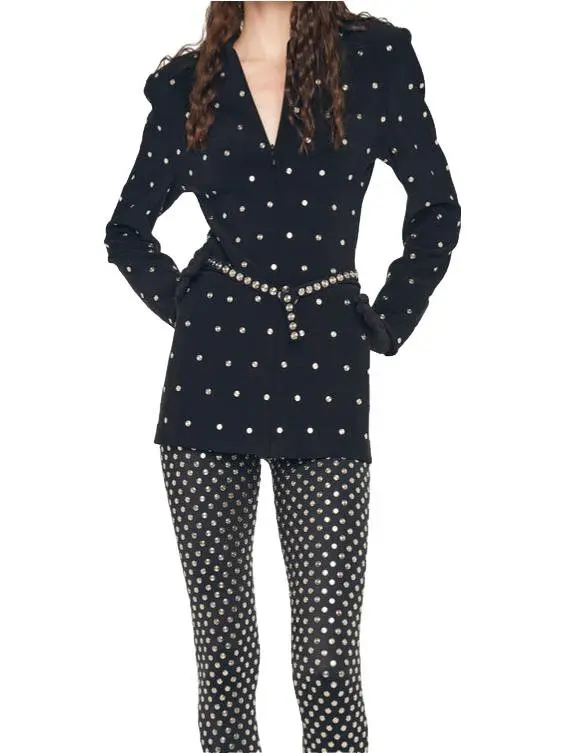 Norma Kamali Studded Fitted Jacket - Black
