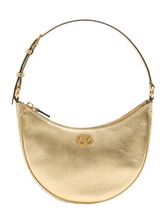 Valentino Garavani Vlogo Signature Zip-up Mini Hobo Bag - Nude