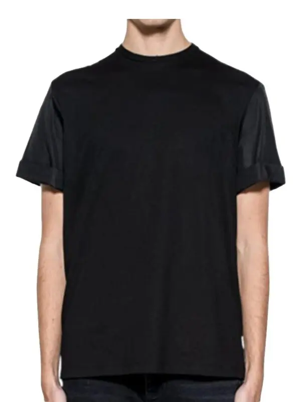 Neil Barrett T-shirt With Round Neck And Short Sleeves - Black