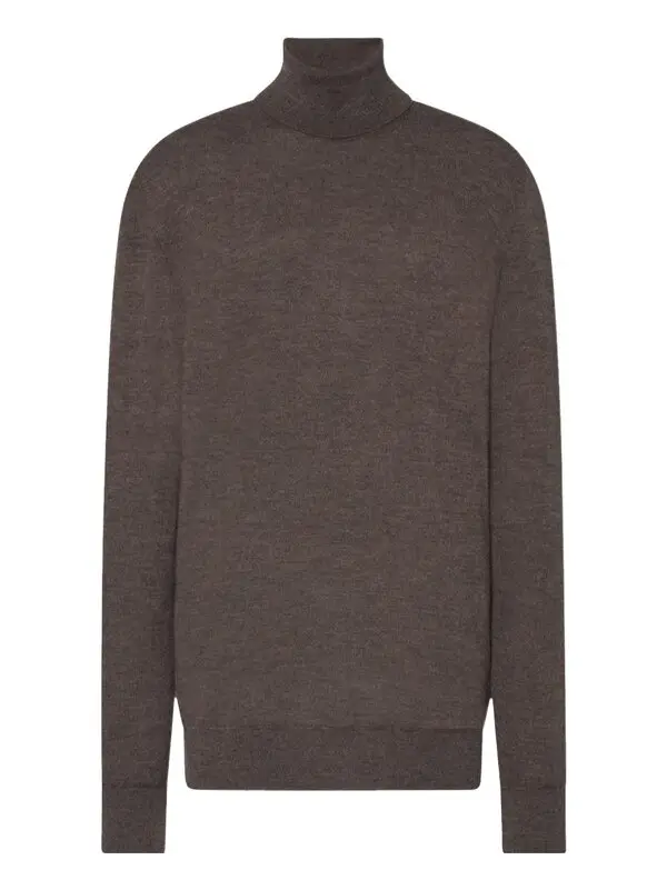 THE ROW Lizzy High Neck Sweater - Brown