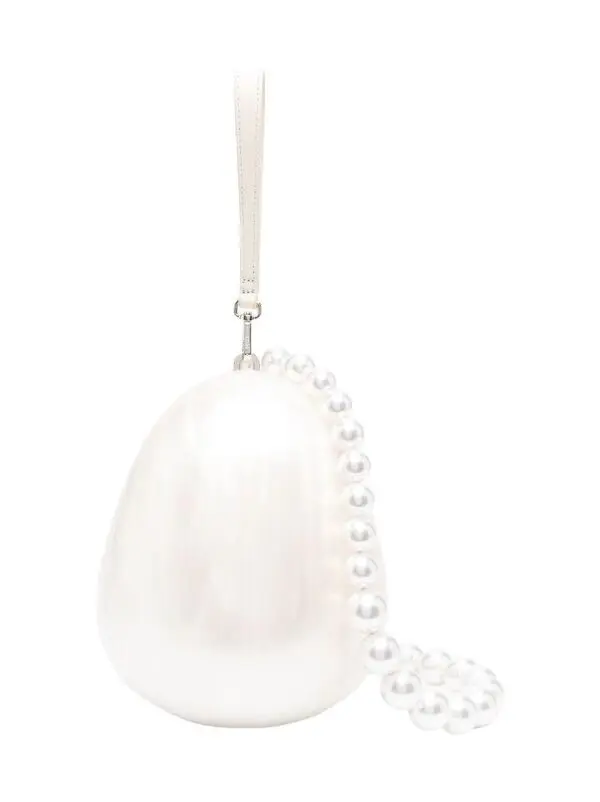 Simone Rocha Egg Pearl Tote Bag - White