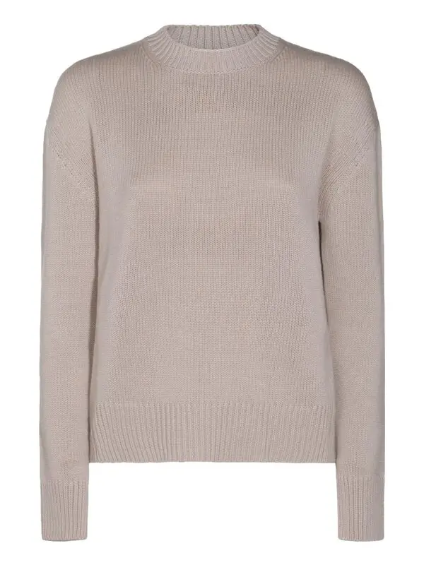 Max Mara Round Neck Long-sleeved Jumper - Nude
