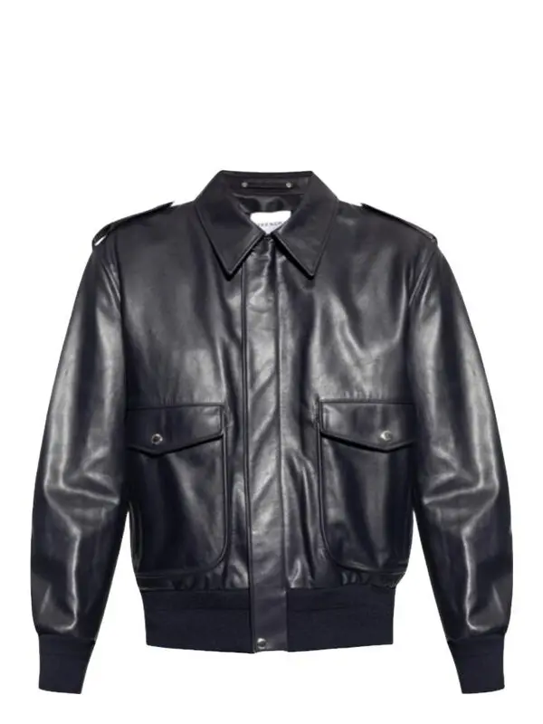 Givenchy Aviator Leather Jacket - Black