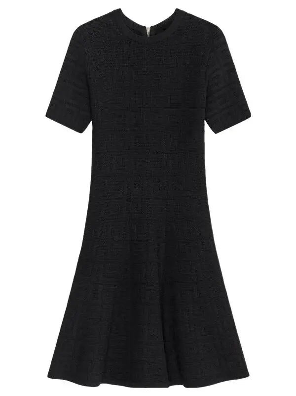 Givenchy 4g Jacquard Flared Mini Dress - Black