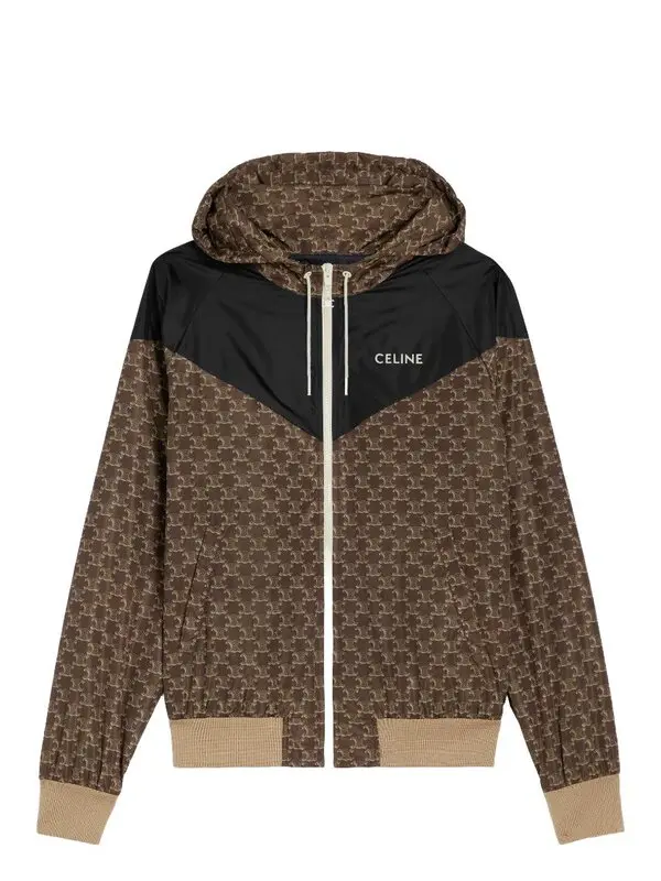 Celine Monogram Nylon Blouson Jacket - Brown