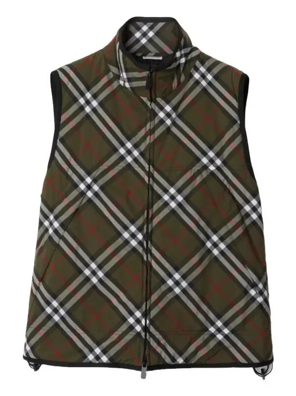 Burberry Checked Zip-up Padded Gilet - Loch