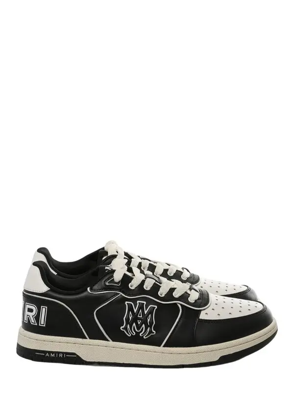 Amiri Logo Detailed Perforated Lace-up Sneakers - Black
