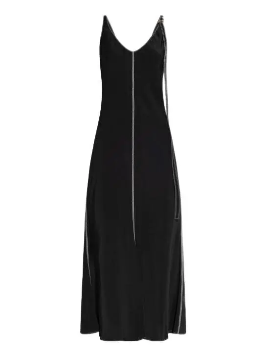 Sportmax Unione V-neck Sleeveless Dress - Black