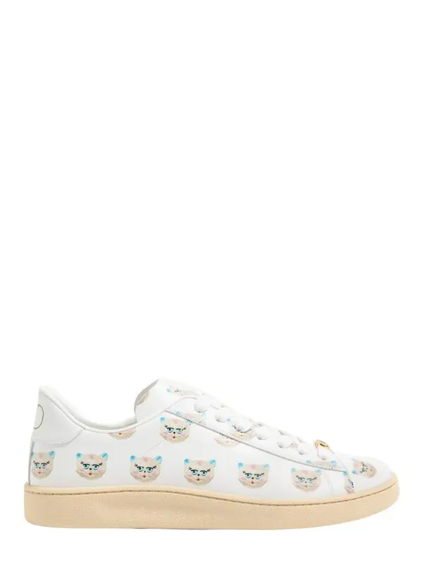 Valentino Garavani Royco Le Chat De La Maison Lace-up Sneakers - White