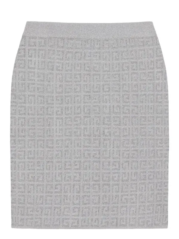 Givenchy Jacquard Knit Mini Skirt - Silver