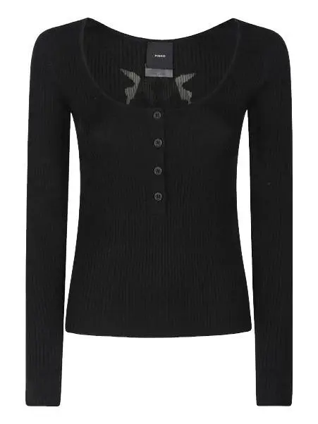 Pinko Long-sleeved Crewneck Knitted Jumper - Nerolimousine