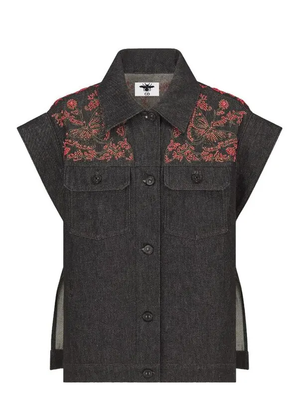 Dior Embroidered Jacket - Black